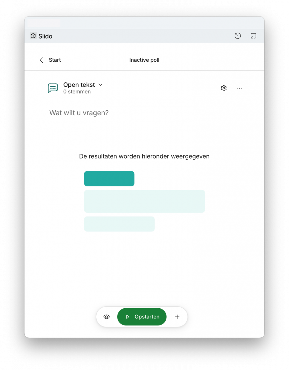 Videovergaderen met Webex: Slido | Rijksvideodienst